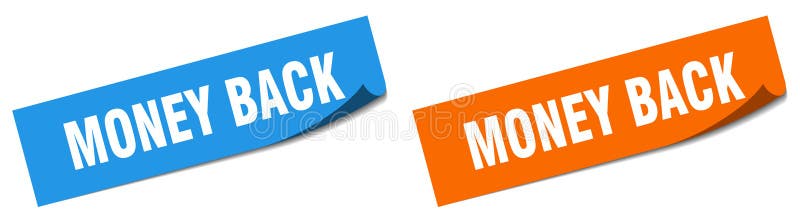 Money back sticker. stock vector. Illustration of square - 153830284