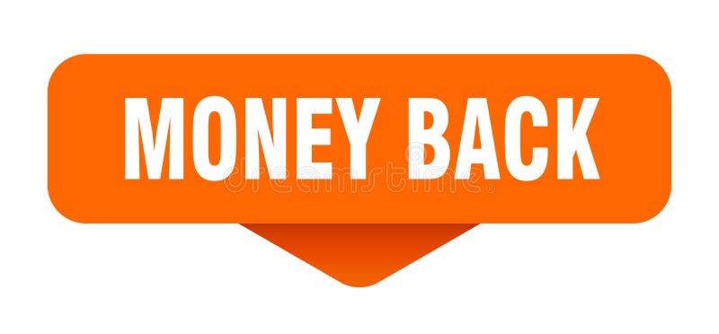 Money back ribbon. stock vector. Illustration of stamp - 153830447