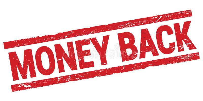 MONEY BACK Text on Red Rectangle Stamp Sign Stock Illustration ...