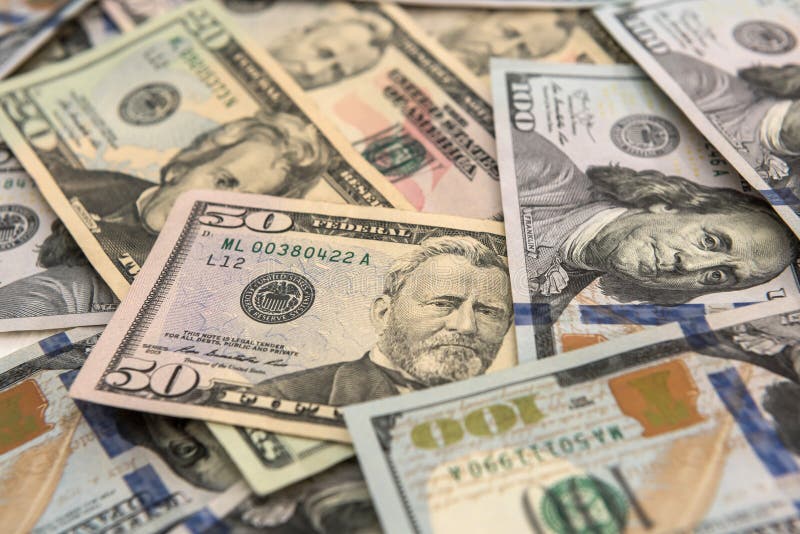 Background of Usa Dollar Bills for Design Stock Photo - Image of ...
