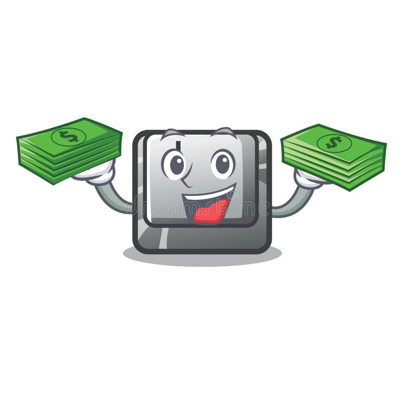 With Money Bag Button I in the Cartoon Game Stock Vector - Illustration ...