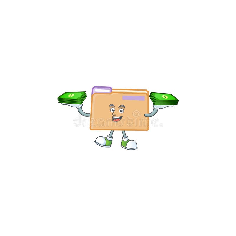 With Money Bag Folder for Storage with Character Shape Stock Vector ...