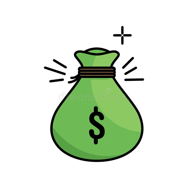 Money bag Logo icon stock vector. Illustration of care - 334246390