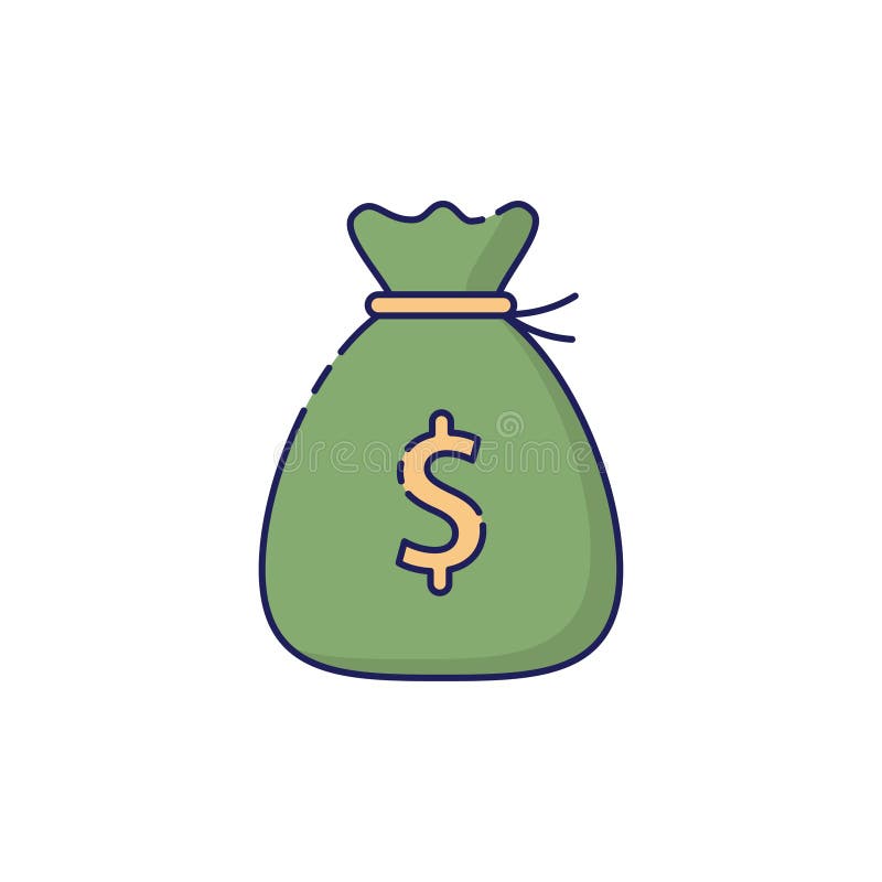 Money bag Logo icon stock vector. Illustration of template - 380891885