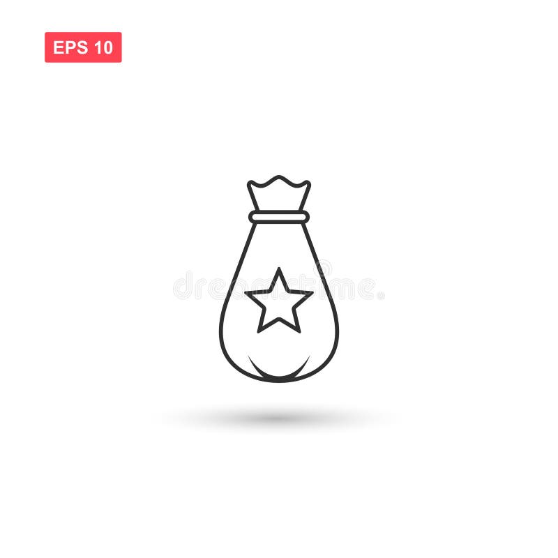 Money Bag with Star Icon Vector Isolated 6 Stock Vector - Illustration ...
