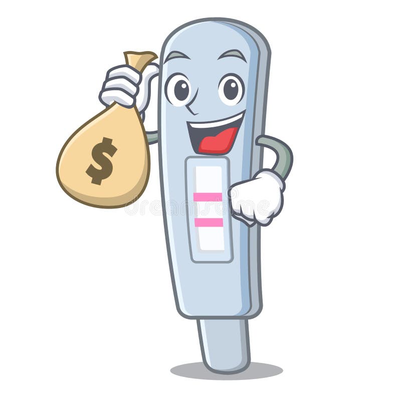 With Money Bag Test Pack in Cartoon Medicine Cabinet Stock Vector ...