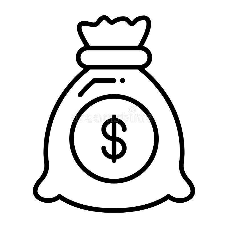 Money Bag Vector Icon Editable Design, Dollar Sack Stock Vector ...