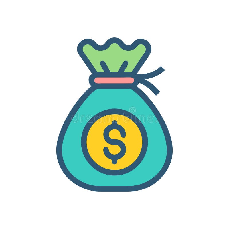 Money Bag Visual Icon stock vector. Illustration of achievement - 352801166