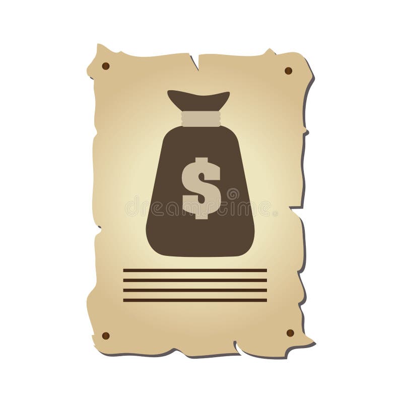 Money bag wild west icon stock vector. Illustration of money - 86635695