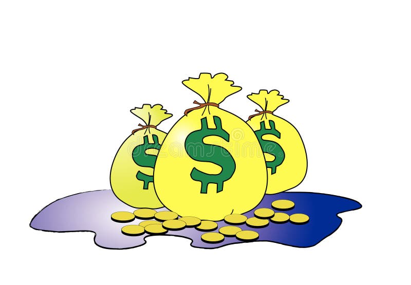 Money Bags stock vector. Illustration of graphic, clipart - 1302368