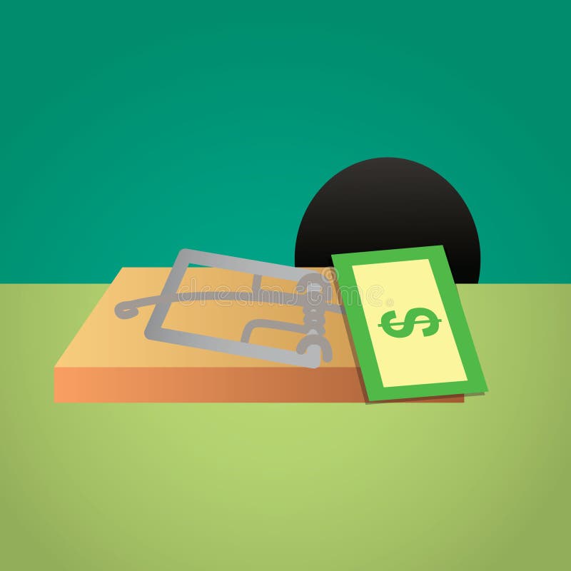 Money Bait. Vector Illustration Decorative Design Stock Vector ...