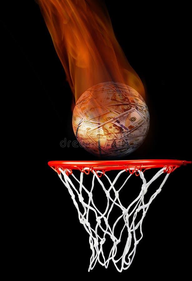 Money Ball on fire stock image. Image of investment - 269271303