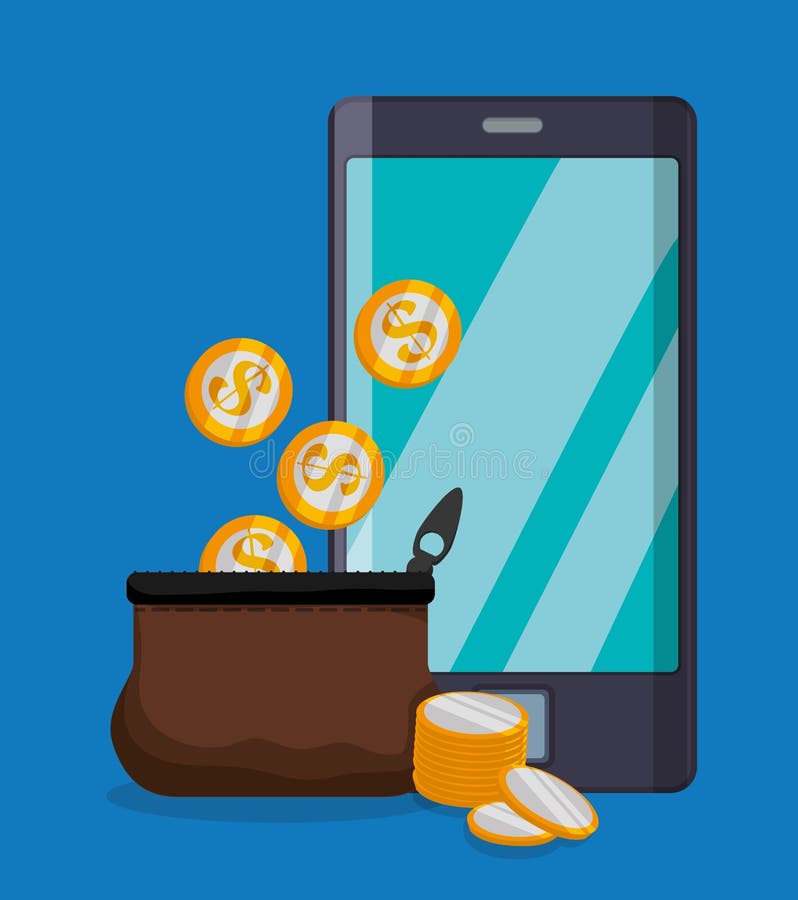 Money Bank and Online Payment Stock Vector - Illustration of ecommerce ...