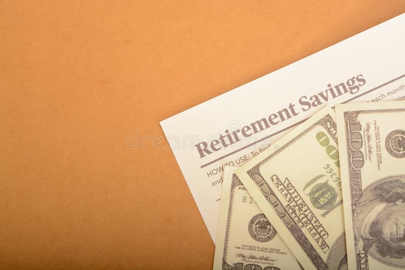Money Banknotes and Retirement Savings Paper Sheet Stock Photo - Image ...