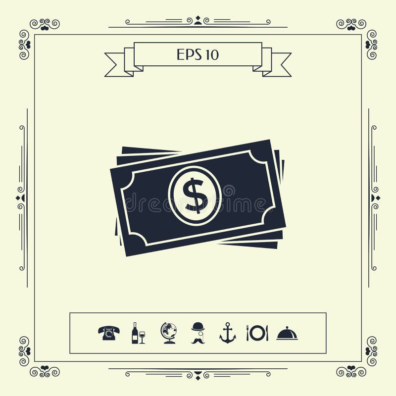 Money banknotes stack icon stock vector. Illustration of cash - 123207894