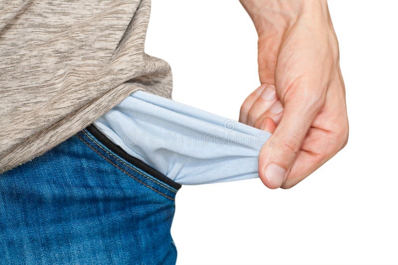 Man with empty pockets stock image. Image of business - 25178831