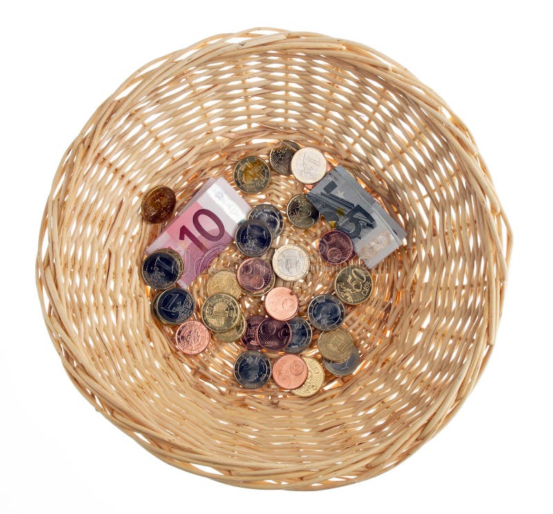 Money in Basket stock photo. Image of saving, close, stash - 11860930