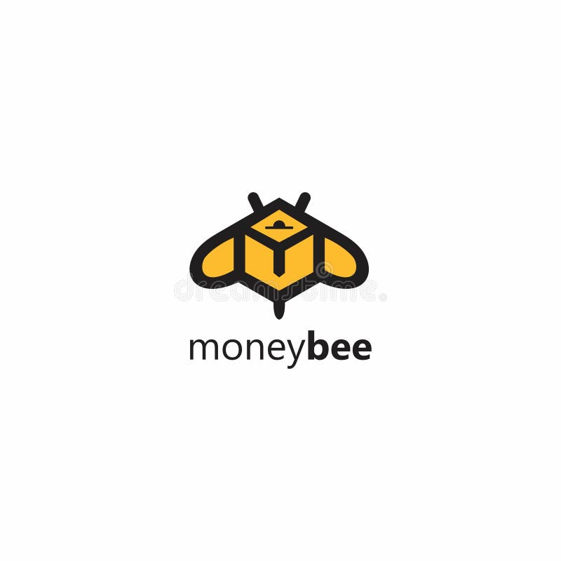 Money Bee Logo Simple and Unique Design Stock Vector - Illustration of ...