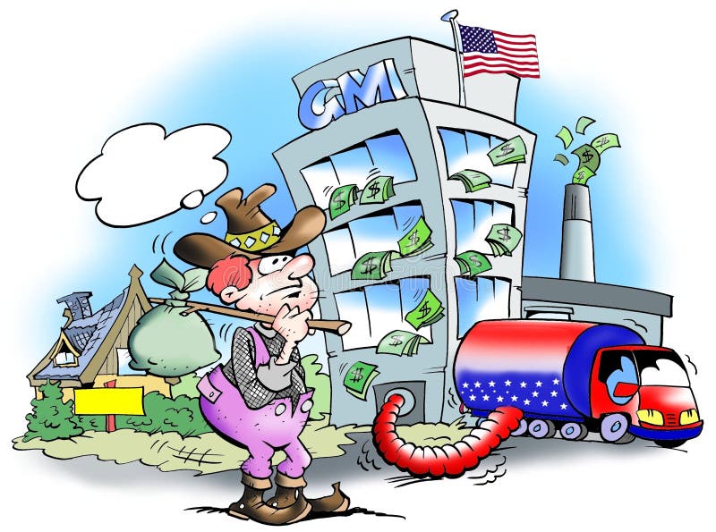 Money is been filled up stock illustration. Illustration of skyscraper ...