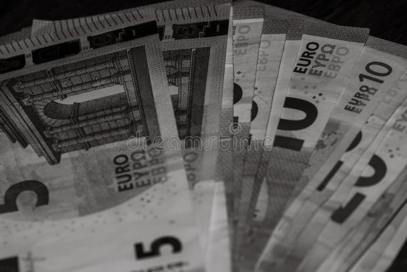 Money Black and White. Detail of Money Stock Image - Image of banknotes ...