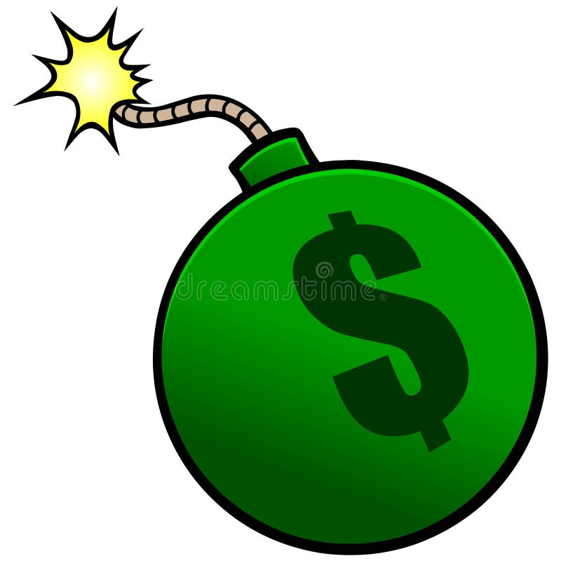 Money Bomb stock vector. Illustration of fuse, home, finance - 72946724