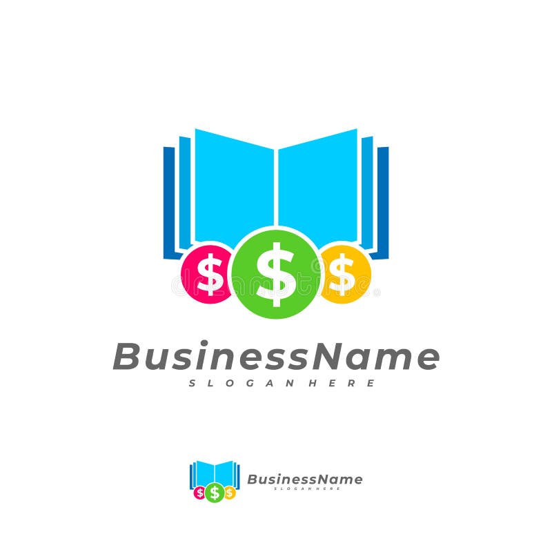 Money Book Logo Vector Template, Creative Money Logo Design Concepts ...