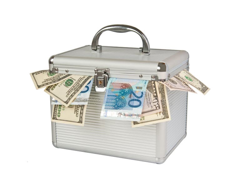Dollars in open cash box stock photo. Image of security - 5570586