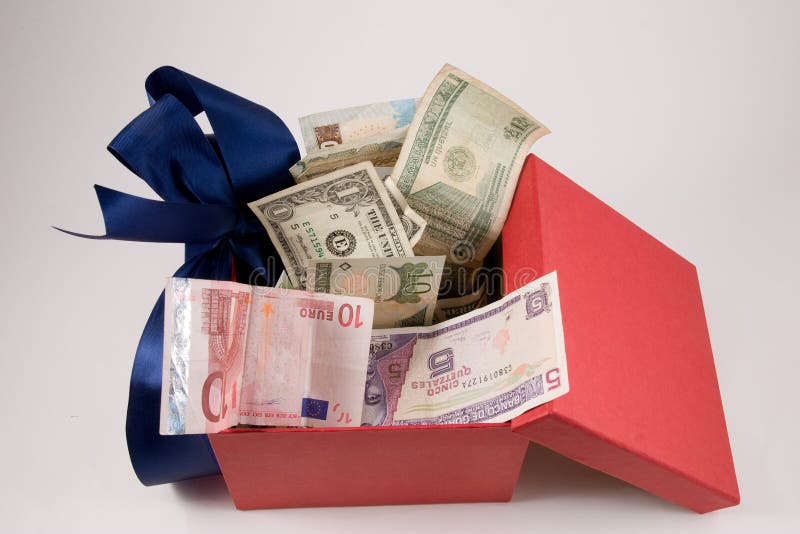 Money in the box stock image. Image of love, banknote - 4317345