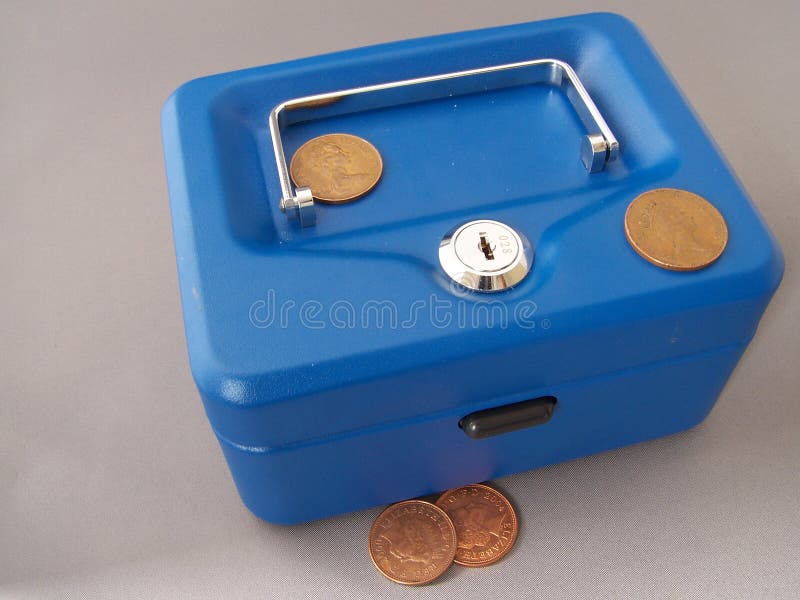 Money Box stock image. Image of lock, blue, safe, savings - 6172421
