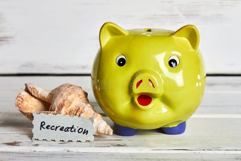 Money Box, Seashell and Card. Stock Image - Image of finance, life ...