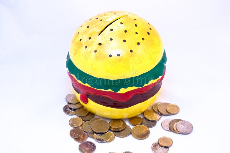 Money-box in Shape of Burger Stock Image - Image of bank, monex: 11916555