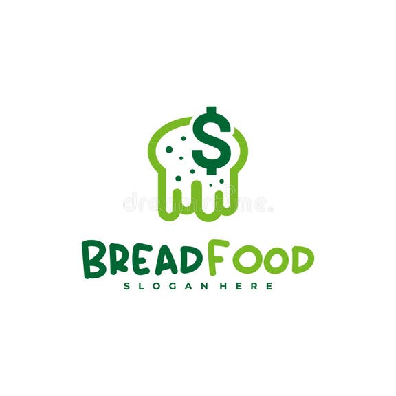 Money with Bread Logo Vector Template, Creative Bread Money Logo Design ...