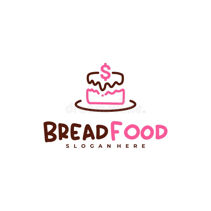 Money with Bread Logo Vector Template, Creative Bread Money Logo Design ...
