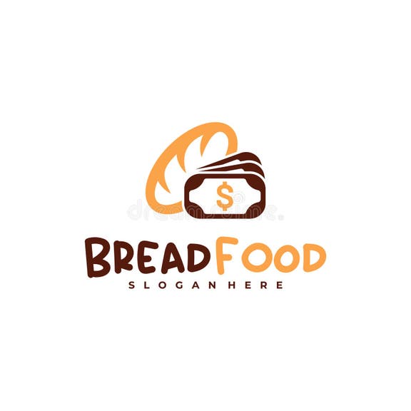 Money with Bread Logo Vector Template, Creative Bread Money Logo Design ...