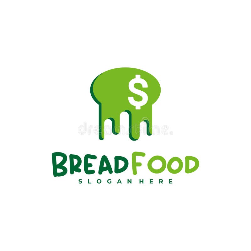 Money with Bread Logo Vector Template, Creative Bread Money Logo Design ...