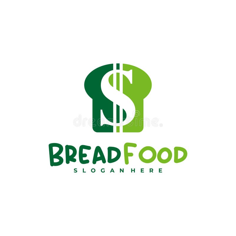 Money with Bread Logo Vector Template, Creative Bread Money Logo Design ...