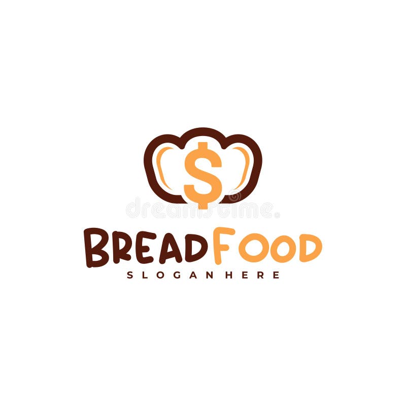 Money with Bread Logo Vector Template, Creative Bread Money Logo Design ...