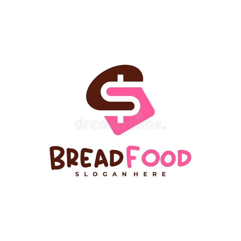 Money with Bread Logo Vector Template, Creative Bread Money Logo Design ...