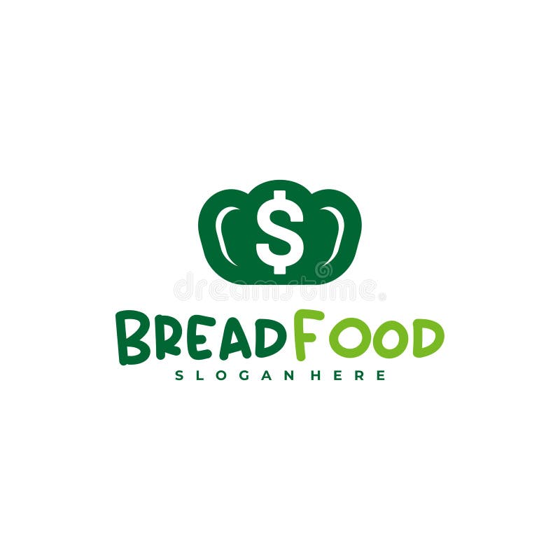 Money with Bread Logo Vector Template, Creative Bread Money Logo Design ...