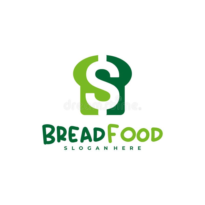 Money with Bread Logo Vector Template, Creative Bread Money Logo Design ...