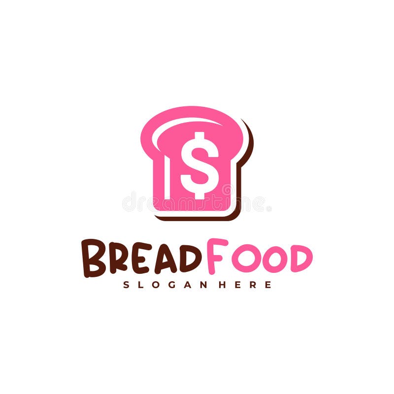 Money with Bread Logo Vector Template, Creative Bread Money Logo Design ...
