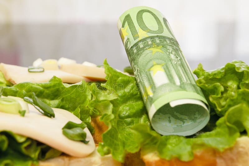 Money at breakfast stock photo. Image of health, change - 18983508