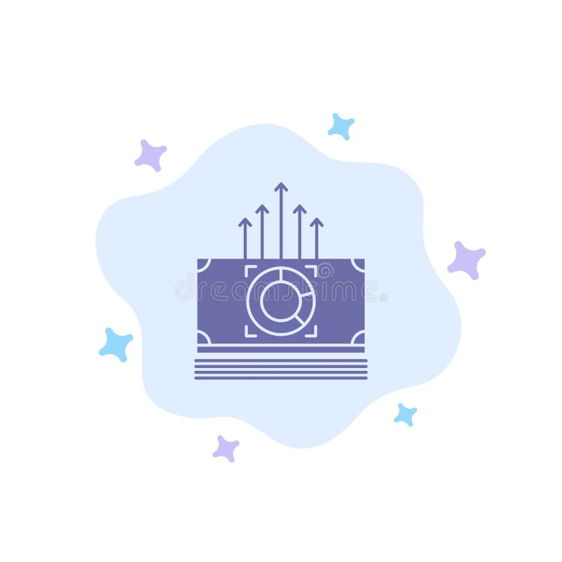 Money, Bundle, Bucks, Transfer Blue Icon on Abstract Cloud Background ...