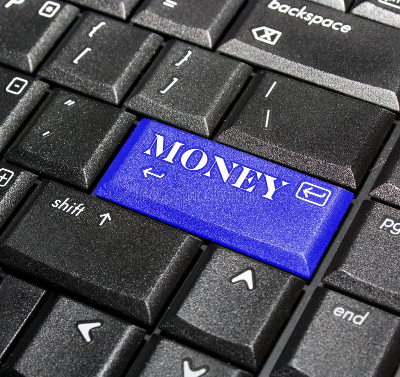 Money button. stock image. Image of equipment, notebook - 3218087