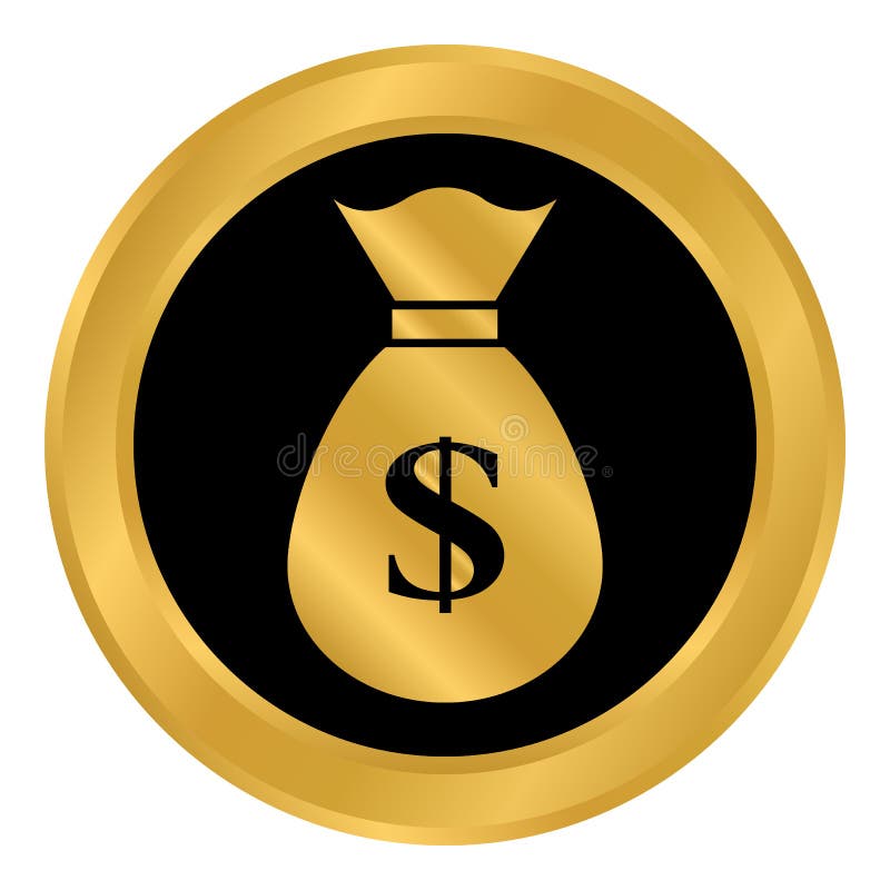 Money button on white. stock illustration. Illustration of touch ...