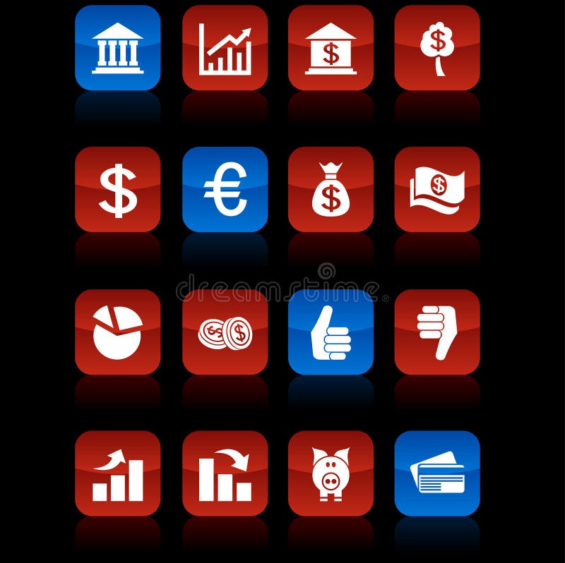 Money buttons. stock vector. Illustration of finance - 12536870