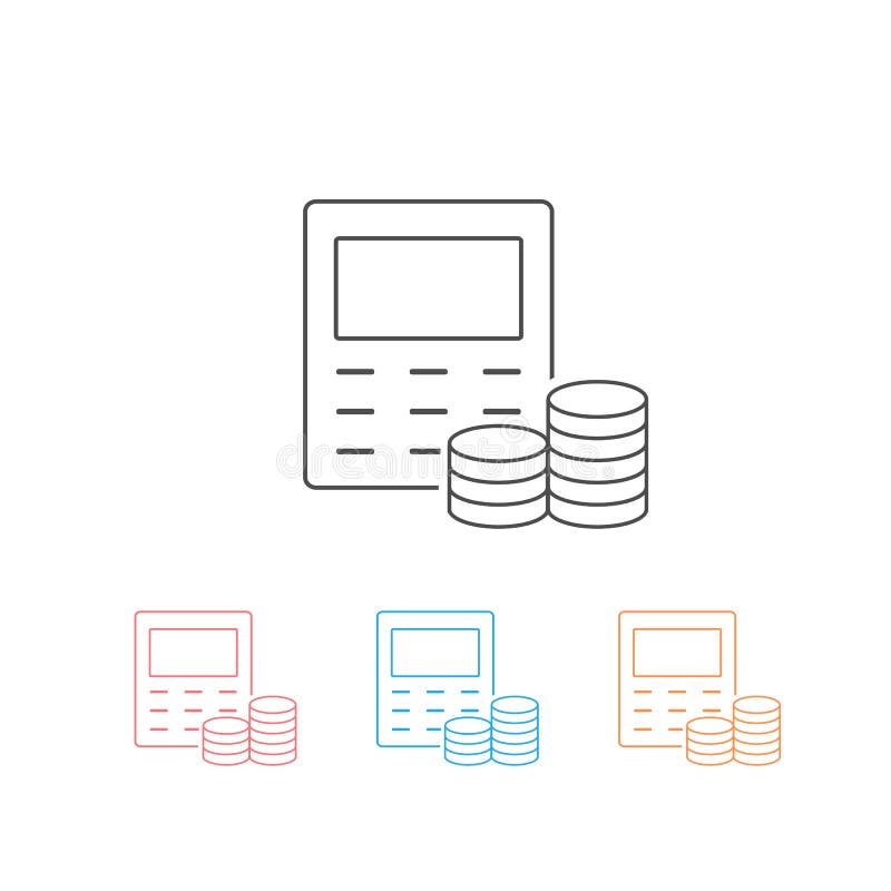 Money Calculation Icon Vector. Budget Banking Illustration Logo ...