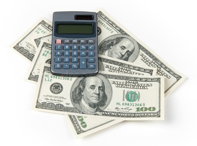 Counting Money on Computer Calculator Stock Photo - Image of electronic ...