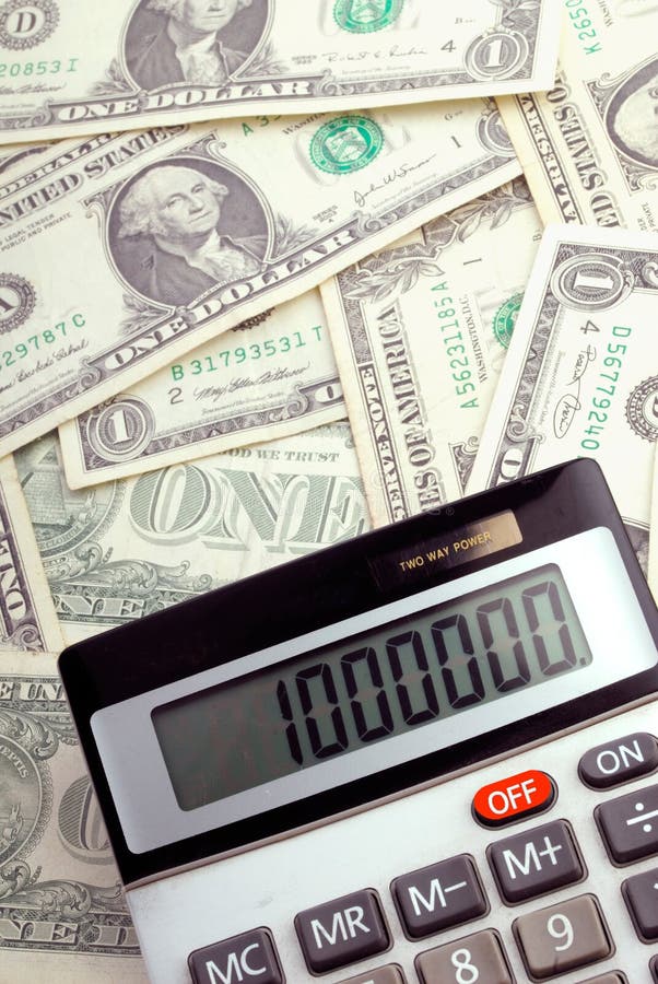 Money and calculator stock image. Image of checking, work - 2133325