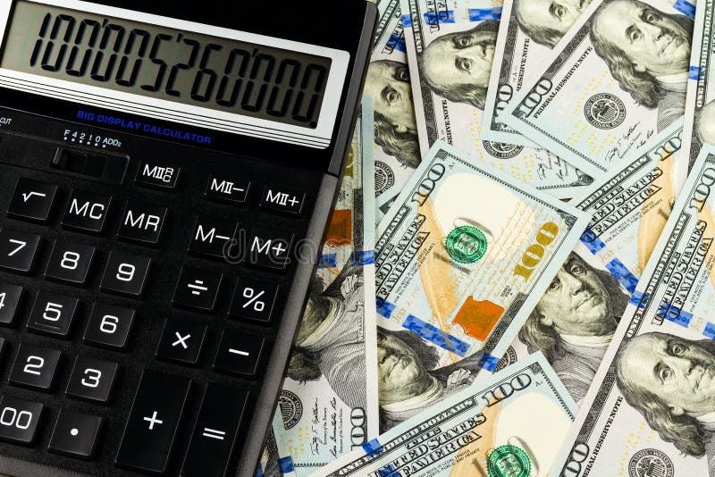 Money and calculator stock image. Image of black, calculate - 46371733